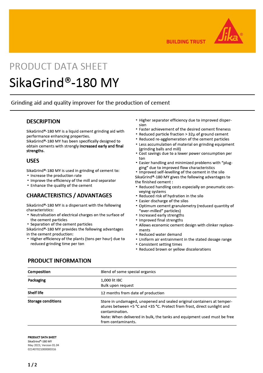 Product Data Sheets
