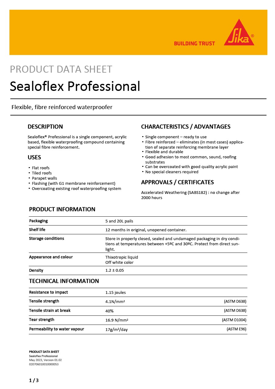 Product Data Sheets | Sika Ethiopia